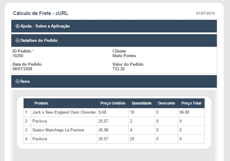 Utilizando o Webservice do Correios via cURL